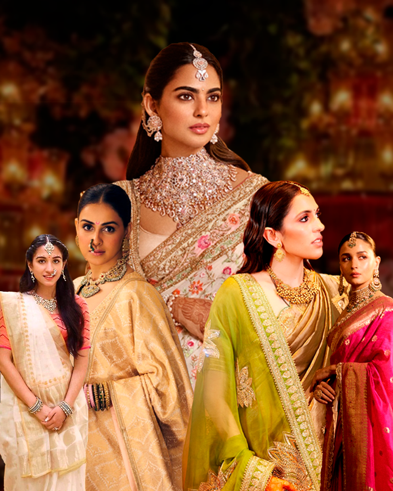 Celeb Inspired Sarees from Iconic Radhika-Anant Ambani Wedding – ONE ...